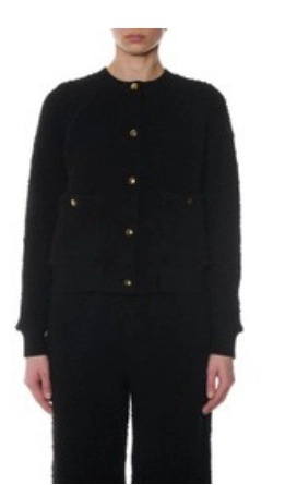 Moncler Zip-up Padded Cardigan - Black