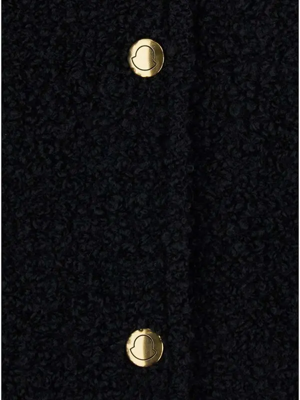 Moncler Zip-up Padded Cardigan - Black