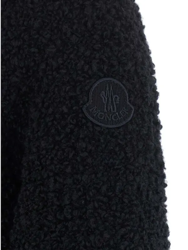 Moncler Zip-up Padded Cardigan - Black