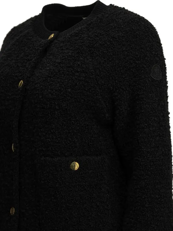 Moncler Zip-up Padded Cardigan - Black
