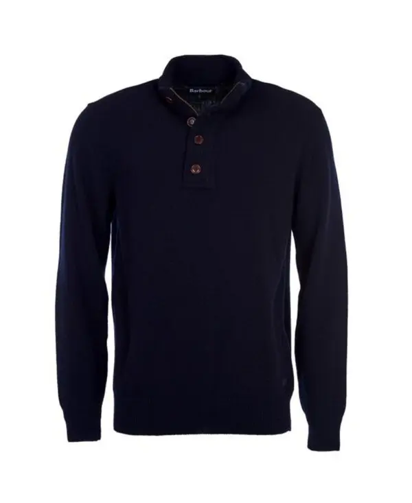Barbour High-neck Half Buttoned Knit Jumper