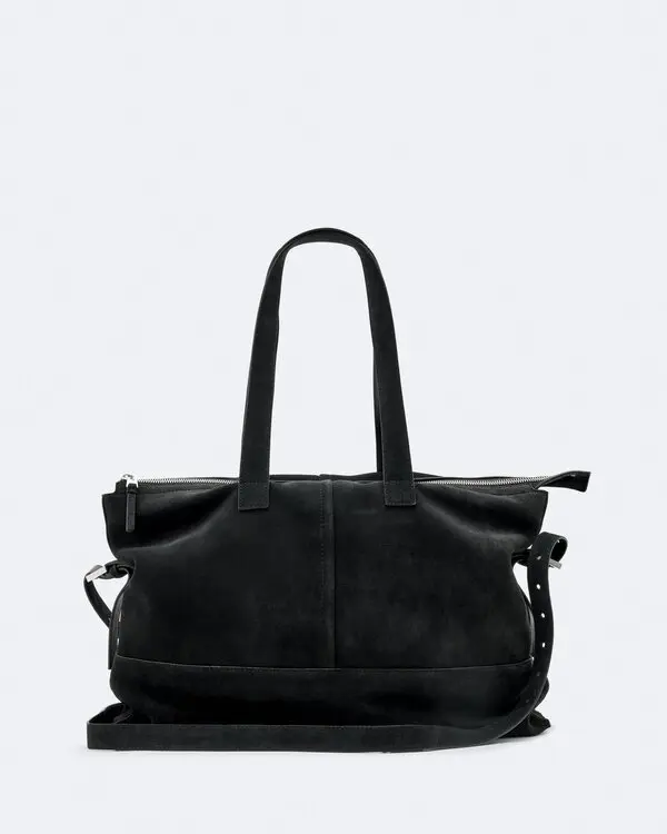 ALLSAINTS Cassius Zipped Suede Tote Bag