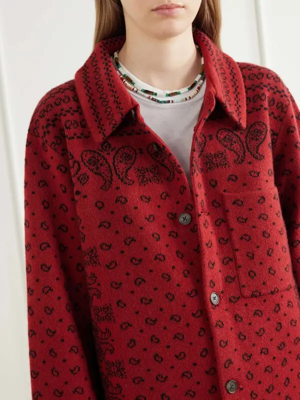 Guest In Residence Wild Rag Intarsia Cashmere Cardigan
