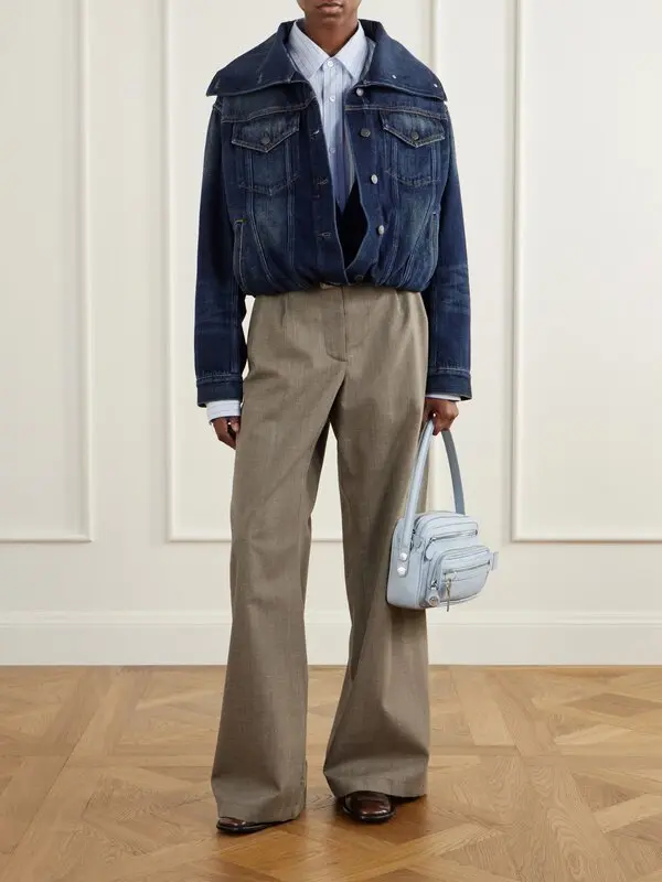 Acne Studios Gathered Denim Jacket - Blue