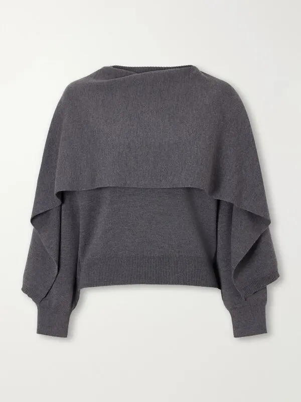 RÓHE Layered Wool Sweater - Gray