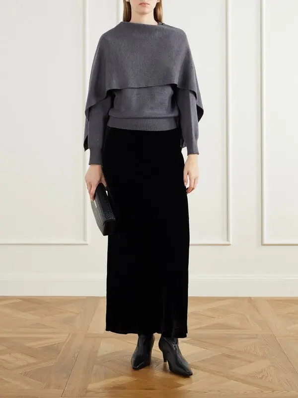 RÓHE Layered Wool Sweater - Gray