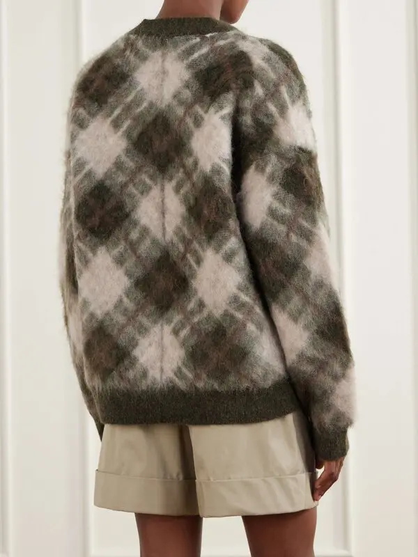 Acne Studios Katch Intarsia Mohair Wool-blend Cardigan