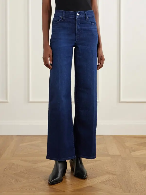 FRAME Le Slim Palazzo High-rise Wide-leg Jeans - Blue