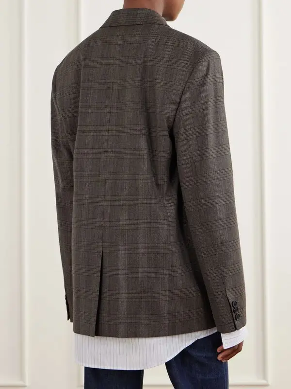 Acne Studios Layered Checked Wool-blend Blazer