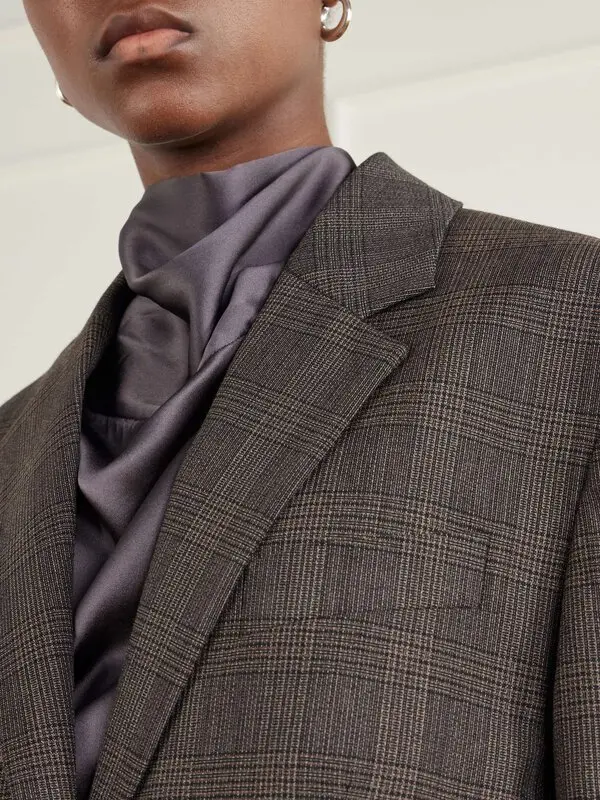 Acne Studios Layered Checked Wool-blend Blazer