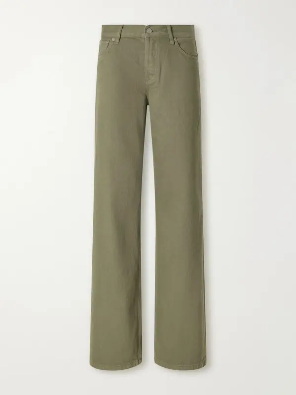 Still Here Everyday Mid-rise Straight-leg Jeans - Green