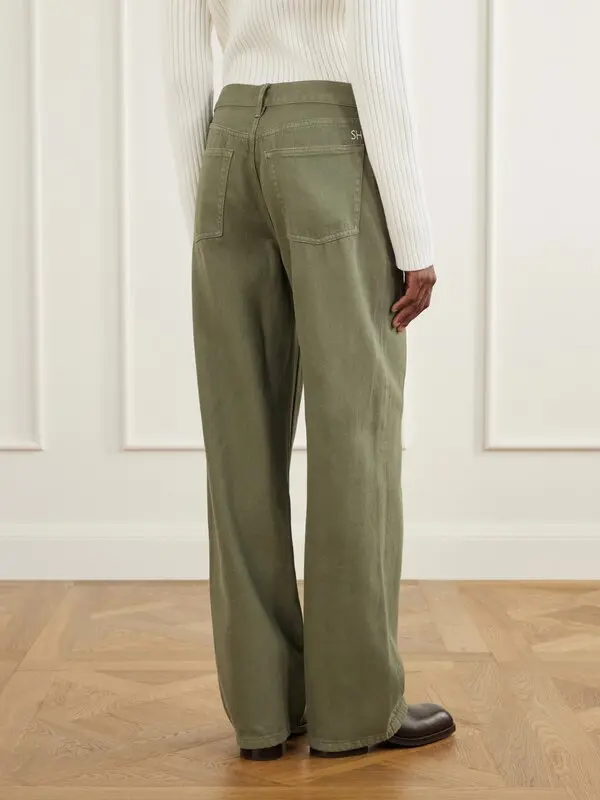 Still Here Everyday Mid-rise Straight-leg Jeans - Green