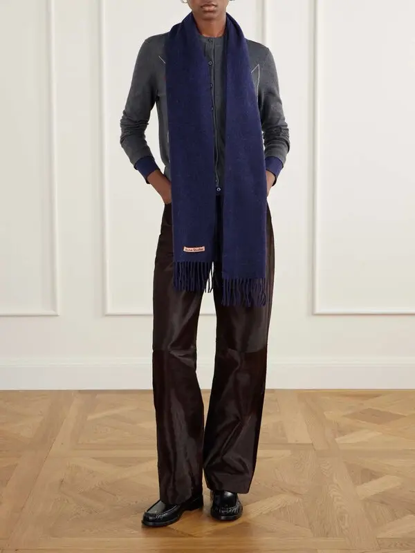 Acne Studios Fringed Wool Scarf