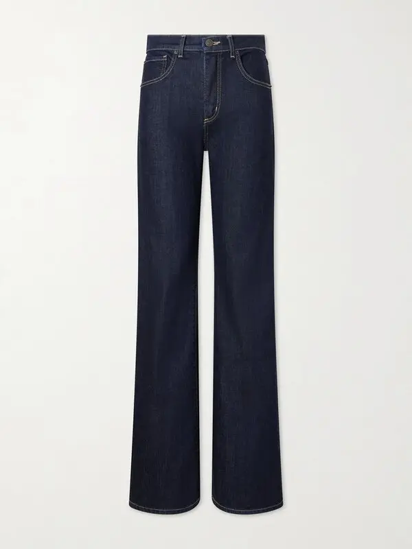 NILI LOTAN Celia High-rise Straight-leg Jeans - Blue