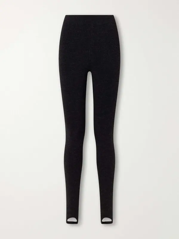 LAUREN MANOOGIAN Merino Wool-blend Stirrup Leggings - Black
