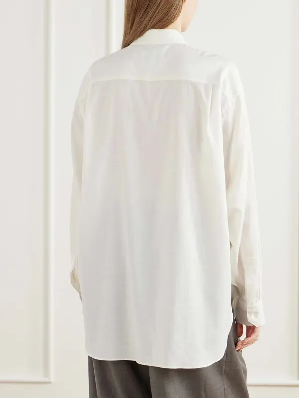 SSSTEIN Cotton And Silk-blend Shirt