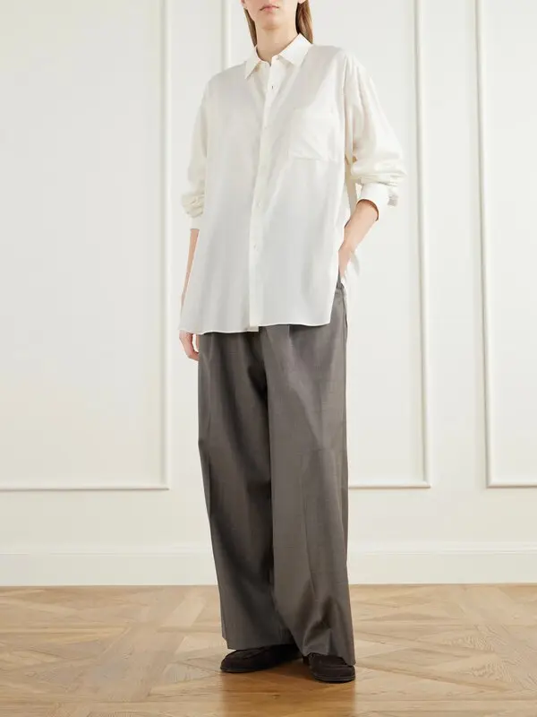 SSSTEIN Cotton And Silk-blend Shirt