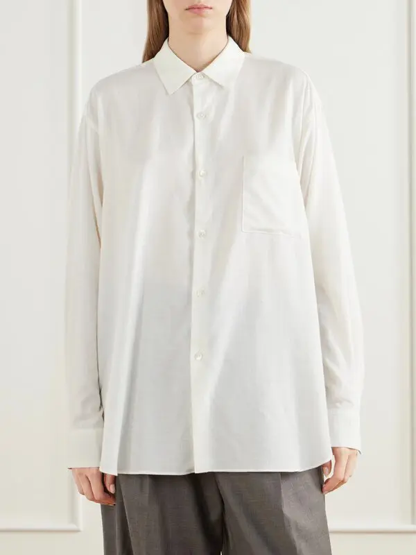 SSSTEIN Cotton And Silk-blend Shirt