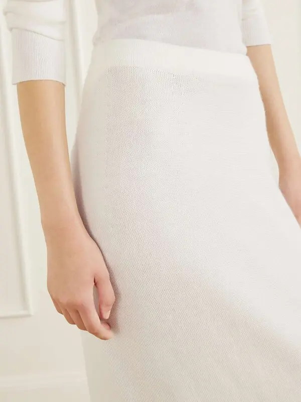 THE PARK Daria Wool And Cashmere-blend Midi Skirt
