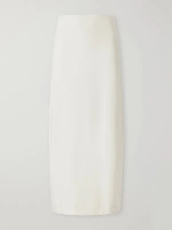 THE PARK Daria Wool And Cashmere-blend Midi Skirt - White