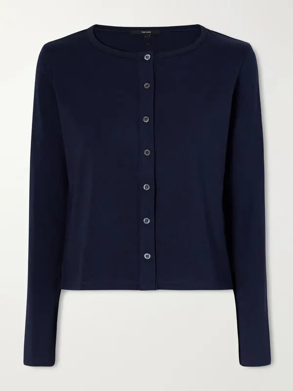 THE PARK Arely Microtencel™-blend Jersey Cardigan - Blue