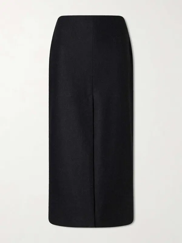 NILI LOTAN Mariha Wool Midi Skirt