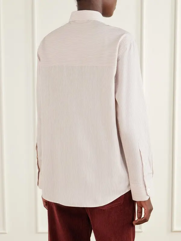 RÓHE Striped Woven Shirt - Pink