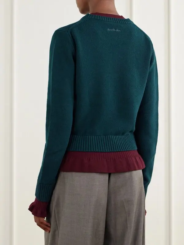 Acne Studios Layered Wool Sweater - Green