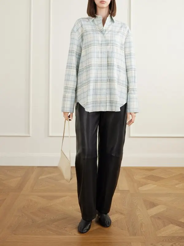 RÓHE Checked Cotton-flannel Shirt