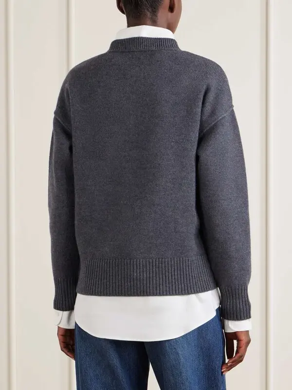 AMI Paris Adc Intarsia Wool Sweater