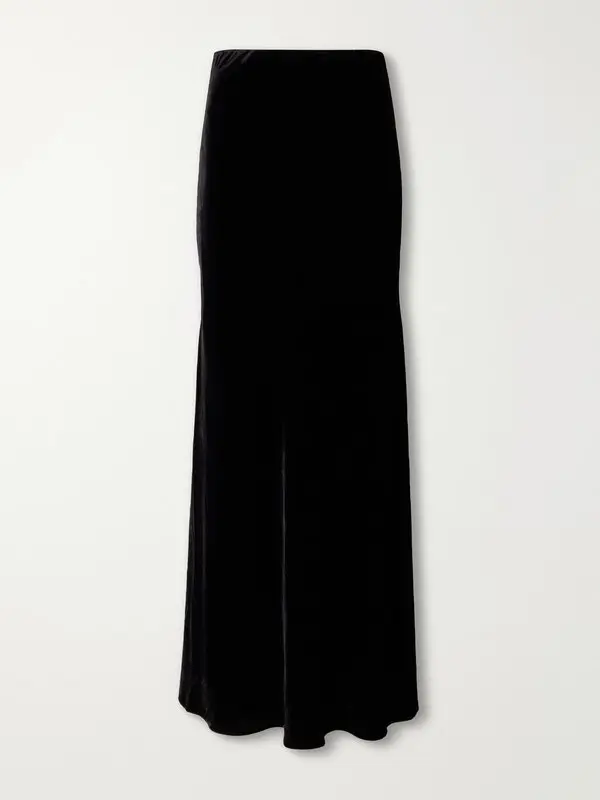 RÓHE Velvet Maxi Skirt