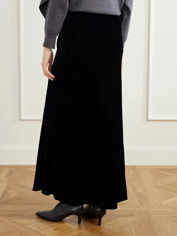 RÓHE Velvet Maxi Skirt
