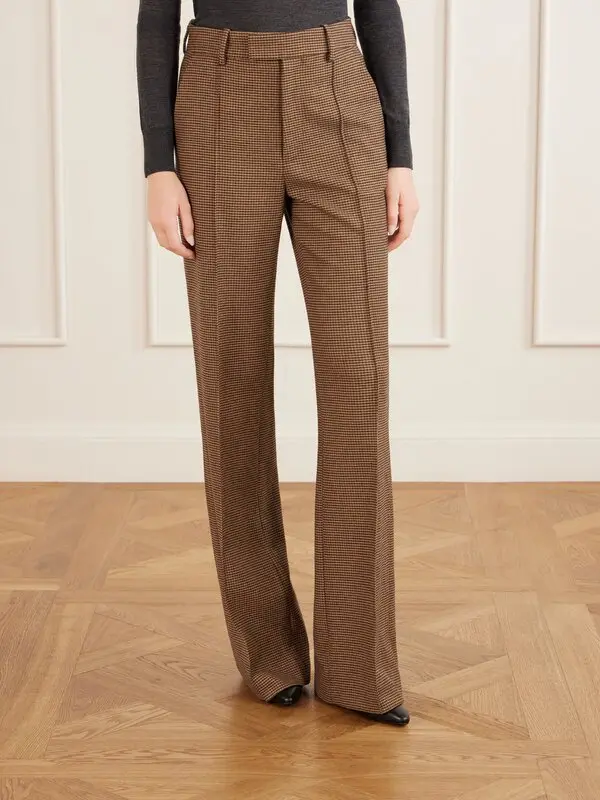 NILI LOTAN Etoile Pleated Straight-leg Wool Pants