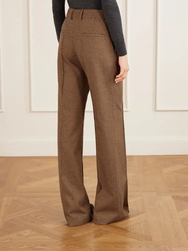 NILI LOTAN Etoile Pleated Straight-leg Wool Pants