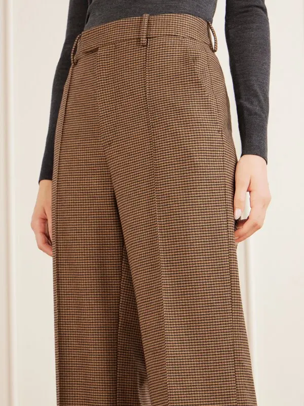 NILI LOTAN Etoile Pleated Straight-leg Wool Pants