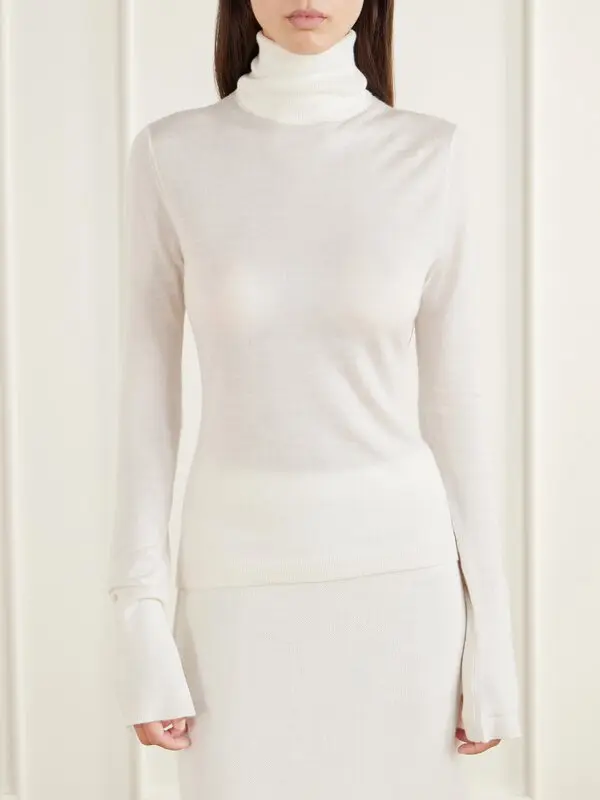 THE PARK Marshall Cashmere And Silk-blend Turtleneck Sweater