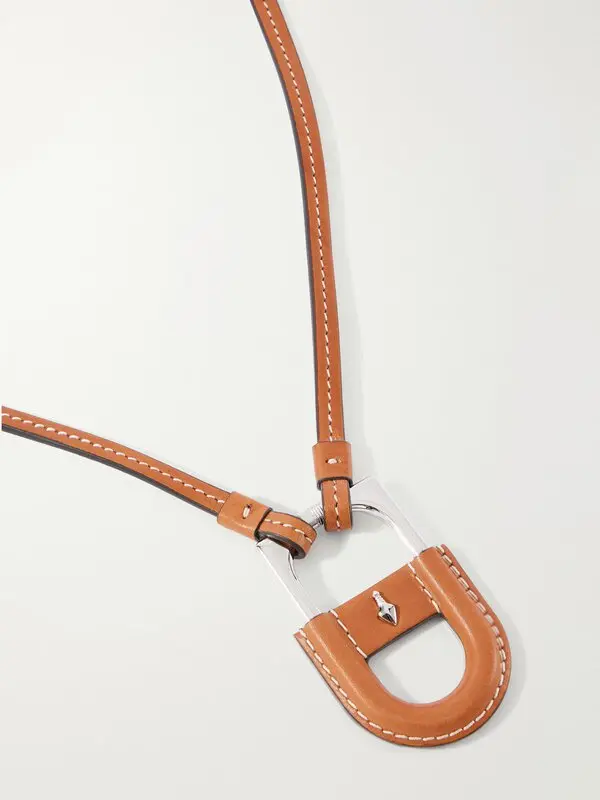 JACQUES MARIE MAGE Bolin Embellished Leather And Metal Cord Necklace