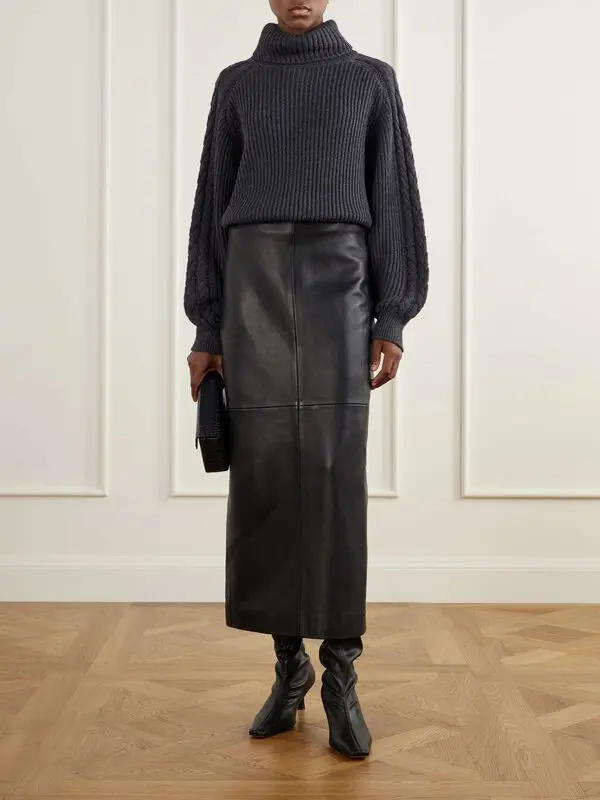JOSEPH Alodina Ribbed Wool Turtleneck Sweater