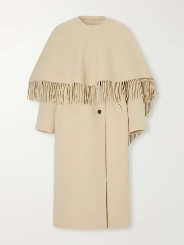 RÓHE Layered Fringed Wool And Alpaca-blend Coat