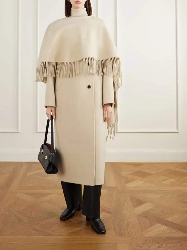 RÓHE Layered Fringed Wool And Alpaca-blend Coat