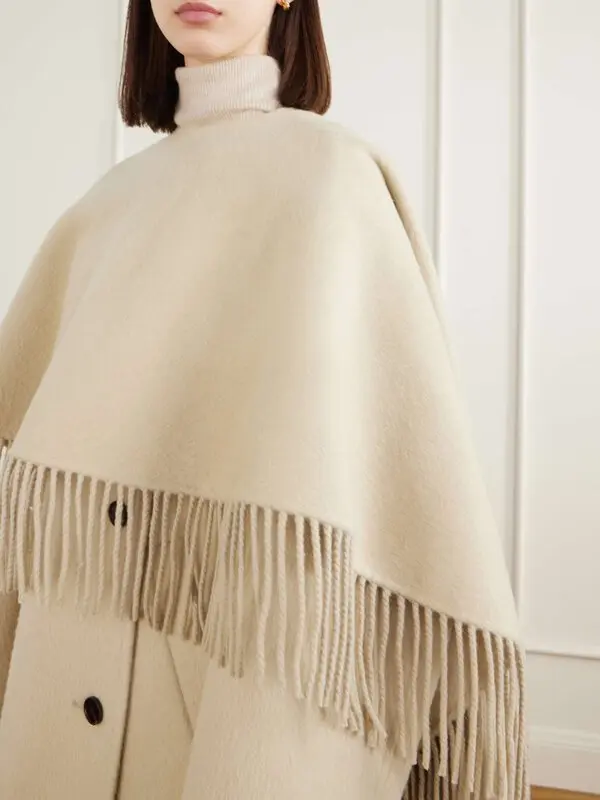 RÓHE Layered Fringed Wool And Alpaca-blend Coat