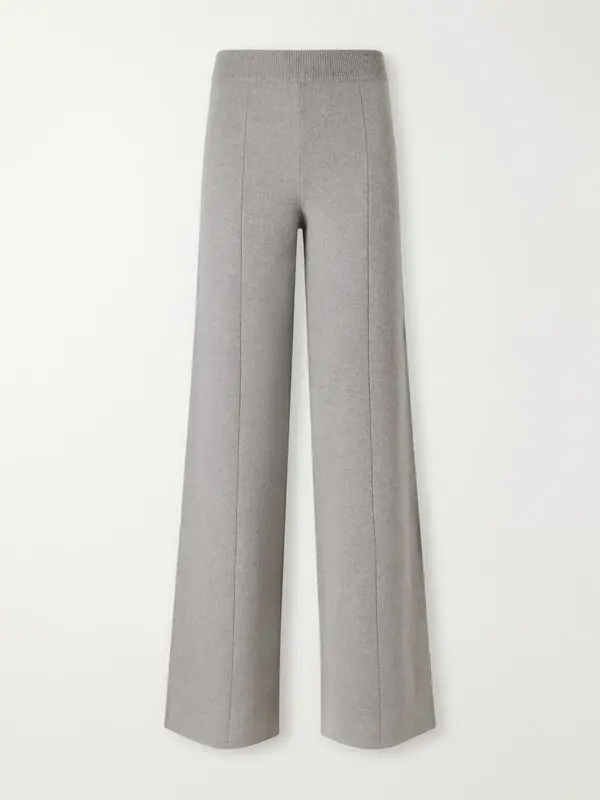 JOSEPH Viola Cashmere-blend Flared Pants - Gray
