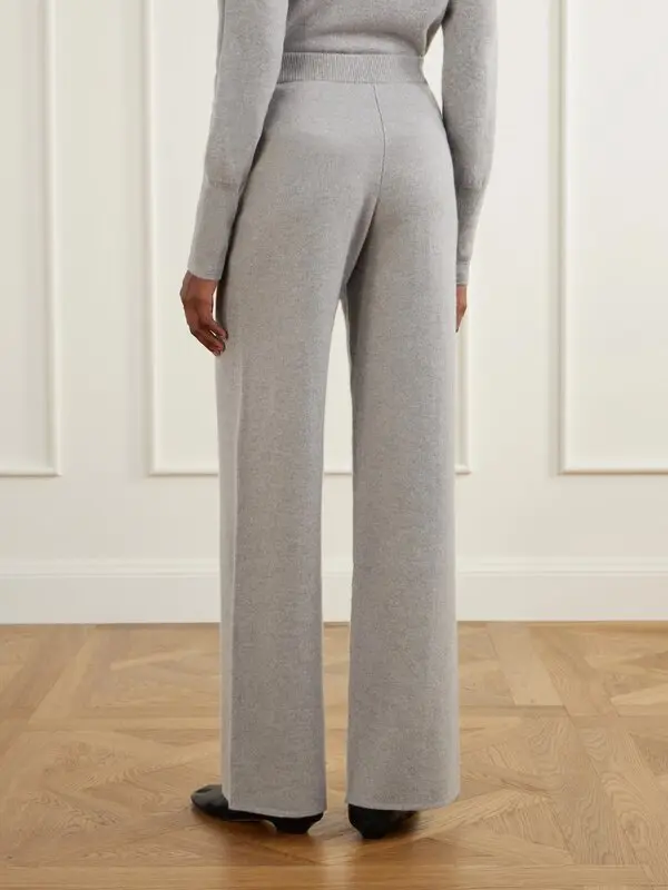 JOSEPH Viola Cashmere-blend Flared Pants - Gray