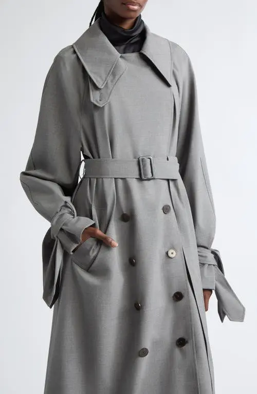 HEIRLOME Sidney Virgin Wool Blend Trench Coat