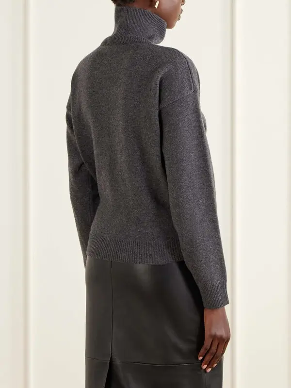 RÓHE Asymmetric Wool And Cashmere-blend Turtleneck Sweater