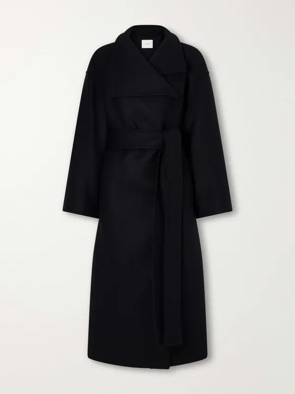 JOSEPH Fiore Belted Virgin Wool-blend Coat