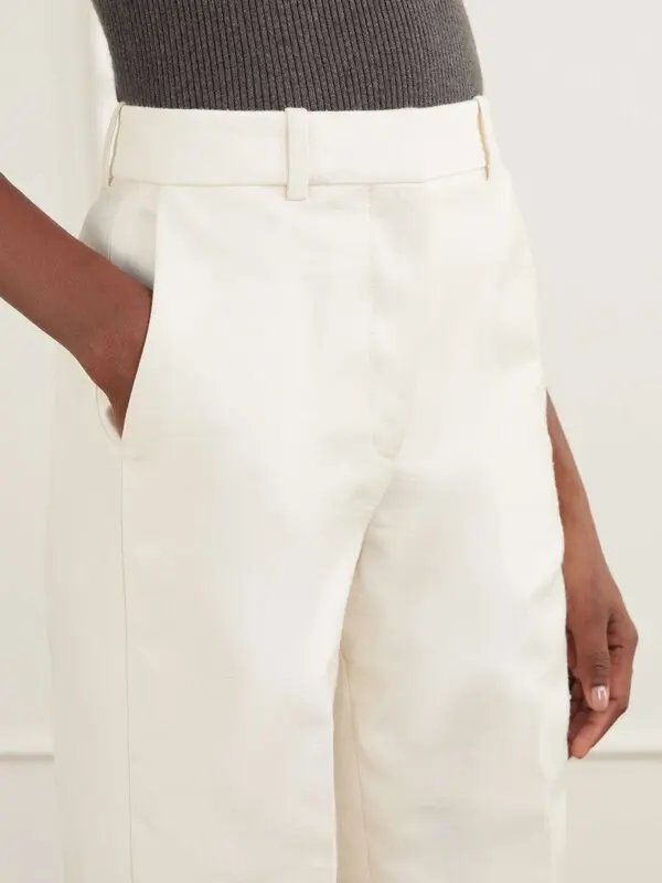 JOSEPH Mitae Straight-leg Pants - Cream