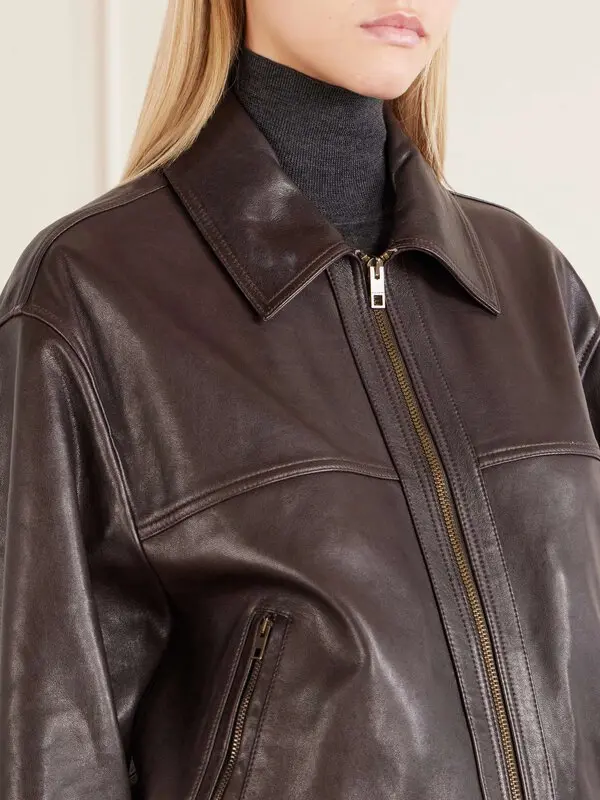 NILI LOTAN Aime Leather Bomber Jacket