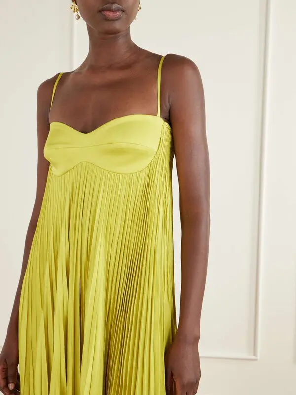 ANDRES OTALORA Para Ella Plissé Jersey Maxi Dress
