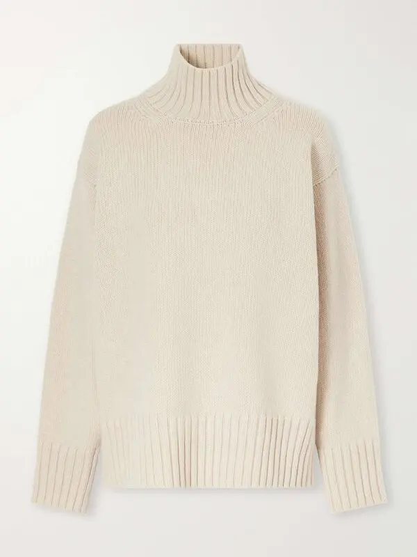 RÓHE Wool And Cashmere-blend Turtleneck Sweater - Beige